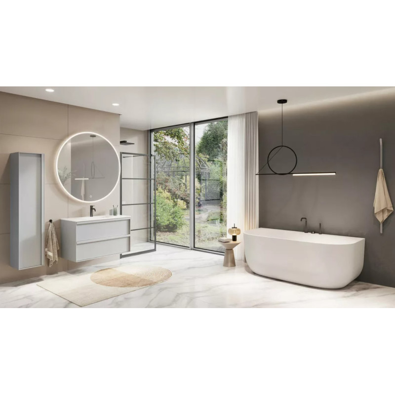 Balteco Marin Wall XONYX akmens masės vonia, prie sienos montuojama ...