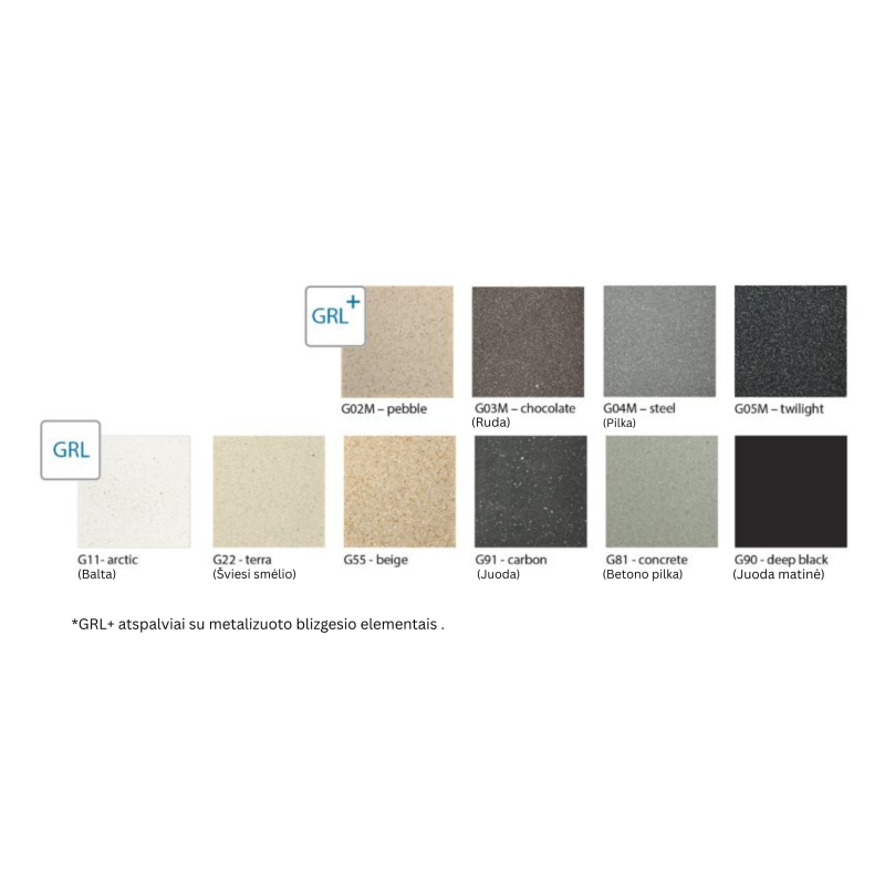 ALVEUS Omni 10 granitinė plautuvė (pasirenkama spalva) - laikasnamams.lt