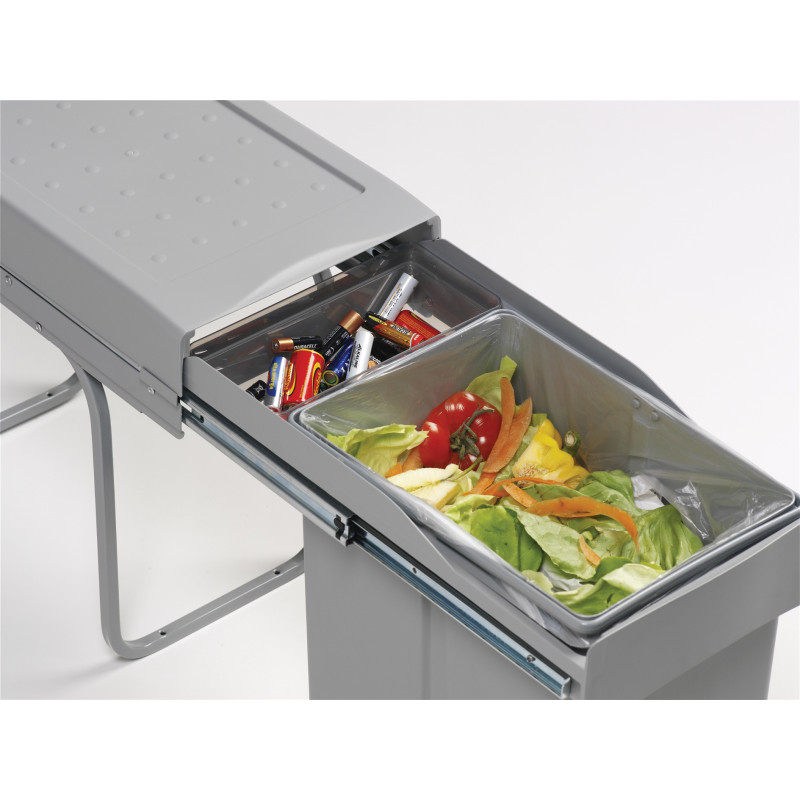 ALVEUS Albio 20 šiukšliadėžė, 21l+1l, 255x455x400 - laikasnamams.lt