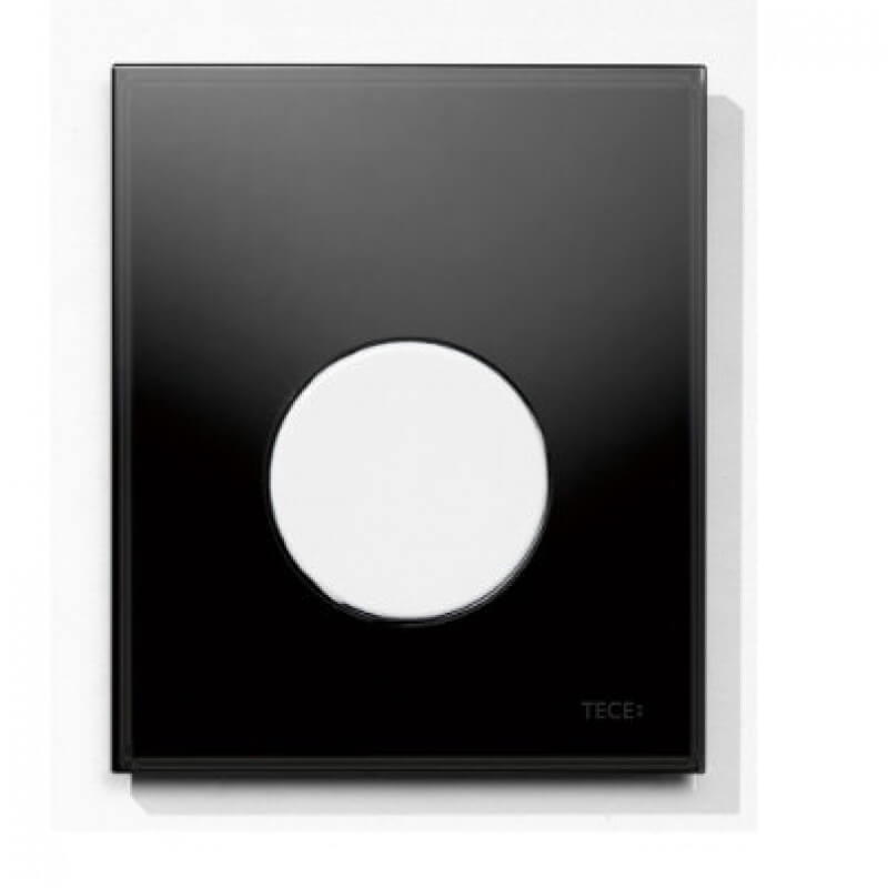 TECEloop stiklinis pisuaro nuleidimo klavišas (juodas stiklas, mygtukas ...