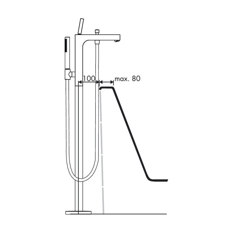 Hansgrohe AXOR Citterio (39451000) vonios maišytuvas, be potinkinės ...