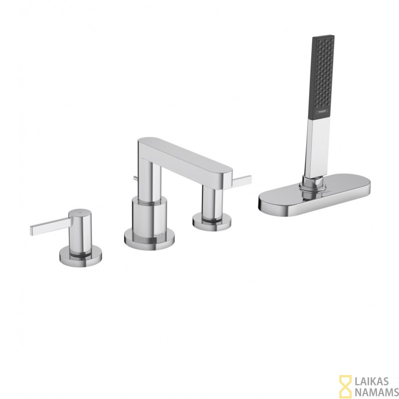 Hansgrohe Finoris 4-ių dalių vonios maišytuvas iš vonios krašto ...