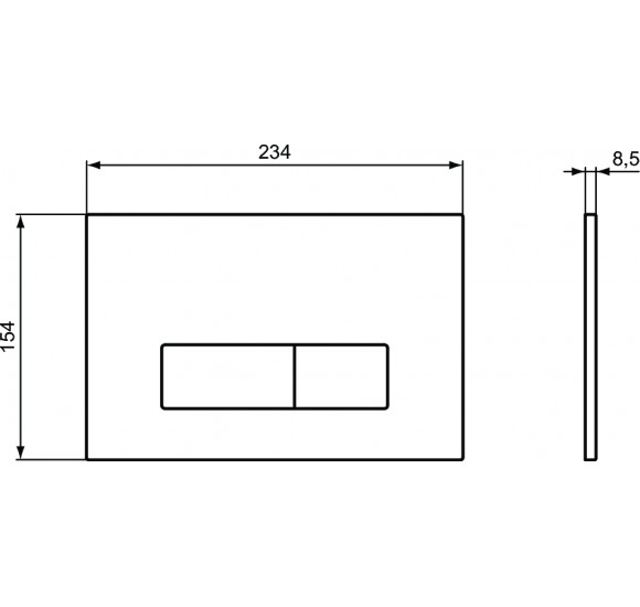 Ideal Standard Oleas™ M2 nuleidimo klavišas, pasirenkamos spalvos ...