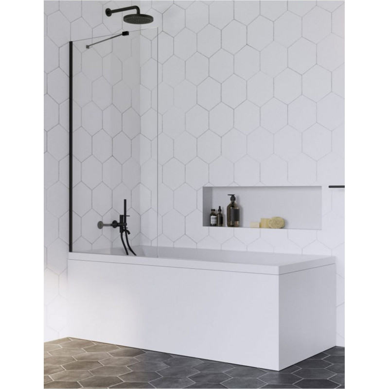 Radaway IDEA Black PNJ II vonios sienelė - laikasnamams.lt