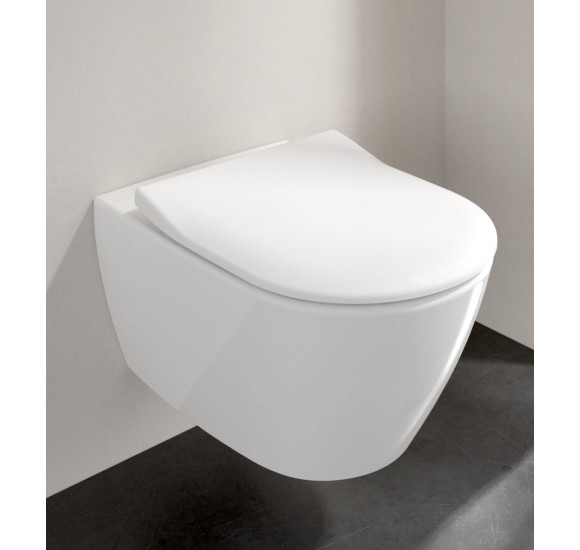 Villeroy&Boch pakabinamas unitazas Subway 2 'Rimless', su plonu dangčiu ...