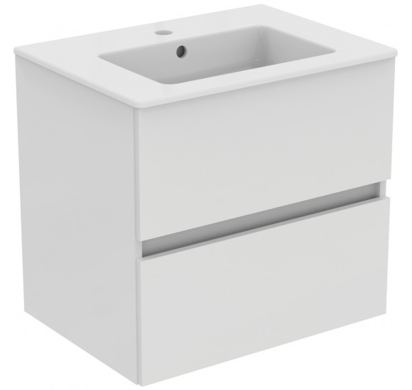 KOMPLEKTAS: Ideal Standard Eurovit pakabinama vonios spintelė su praustuvu 60 cm, 2 stalčiai ...