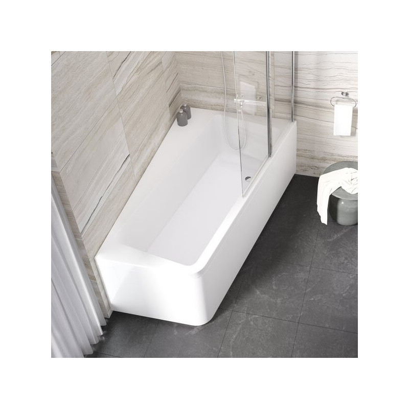 Ravak 10° 170x100, asimetrinė vonia, akrilas (pasirinkite pusę ...