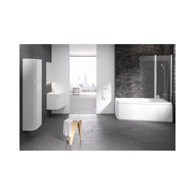 Ravak 10° 170x100, asimetrinė vonia, akrilas (pasirinkite pusę ...